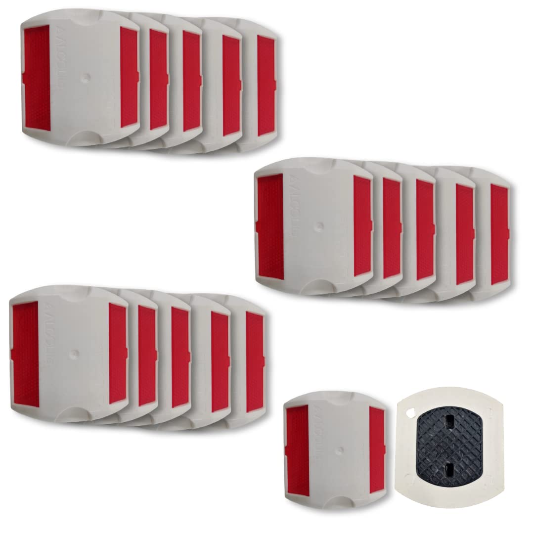 Buy 15 Pack Red Road Reflectors Reflective Pavement Marker, Road ...