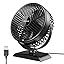 Gaiatop USB Desk Fan with 3 Speeds and Adjustable Angle