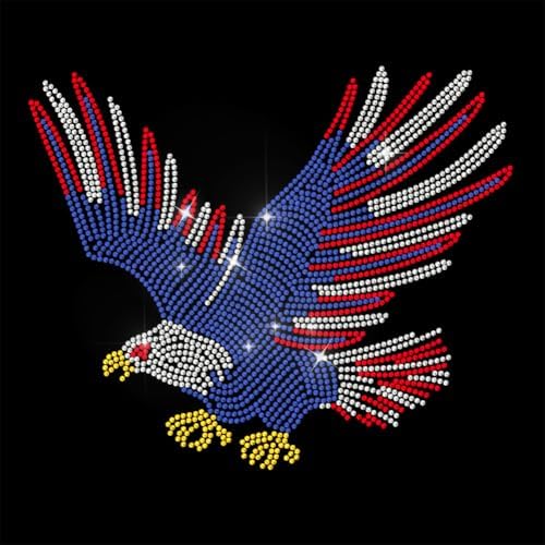 Amazon.com: Elivs Leagend Eagle Rhinestone Iron on Heat Transfer Design ...