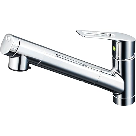 Amazon | KVK 浄水器内蔵シングルレバー混合水栓(eレバー・引出しシャワー) KM6001EC シルバー | キッチン用水栓