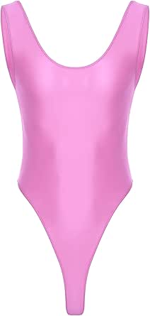 Amazon.com: MSemis Men's Spandex One-Piece Bodysuit Swimsuit Backless ...