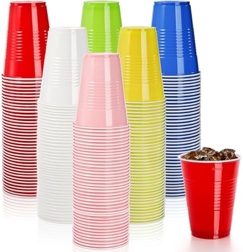 Amazon.com: Hefty Party On Disposable Plastic Cups, Assorted, 16 Ounce ...