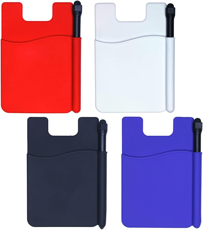 Amazon.com: Silicone Phone Wallet with Stylus Pen, Phone Card Holder ...