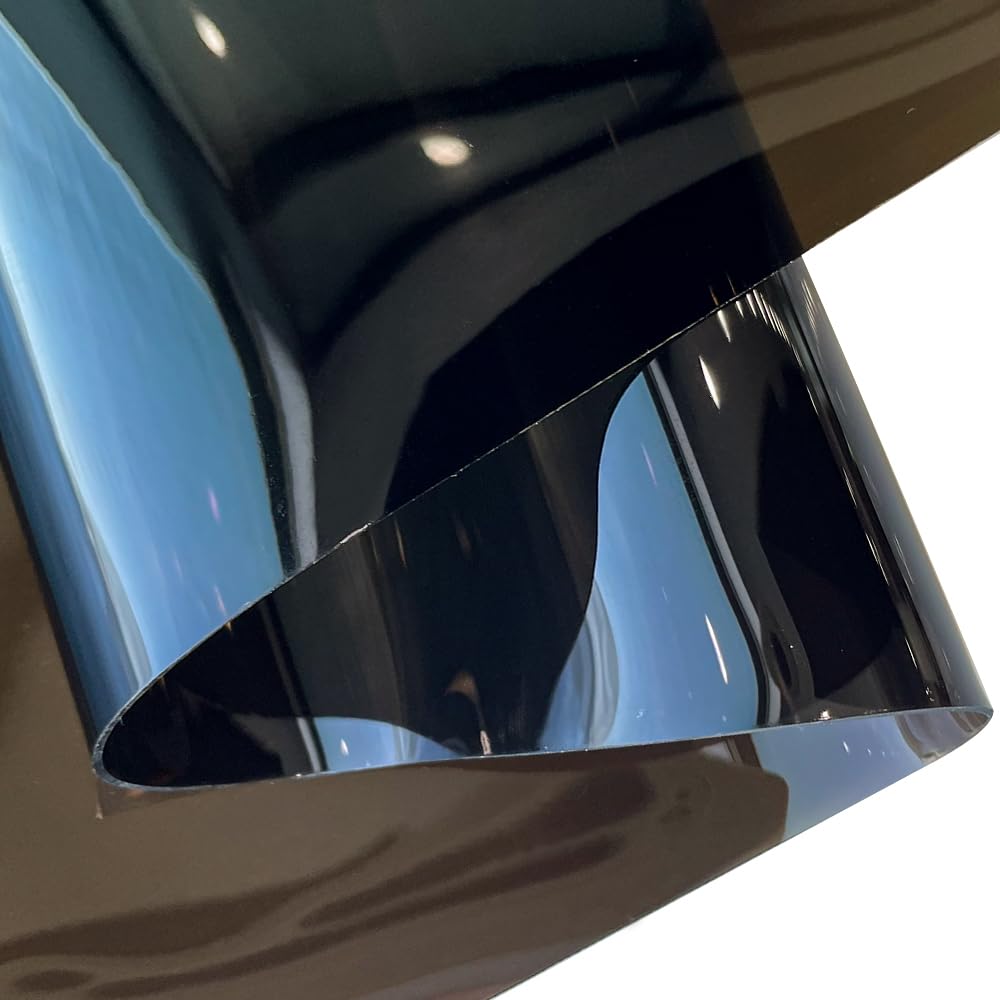 ONEART | Black Transparent Leather Vinyl, 30 Gauge Solid Color See ...