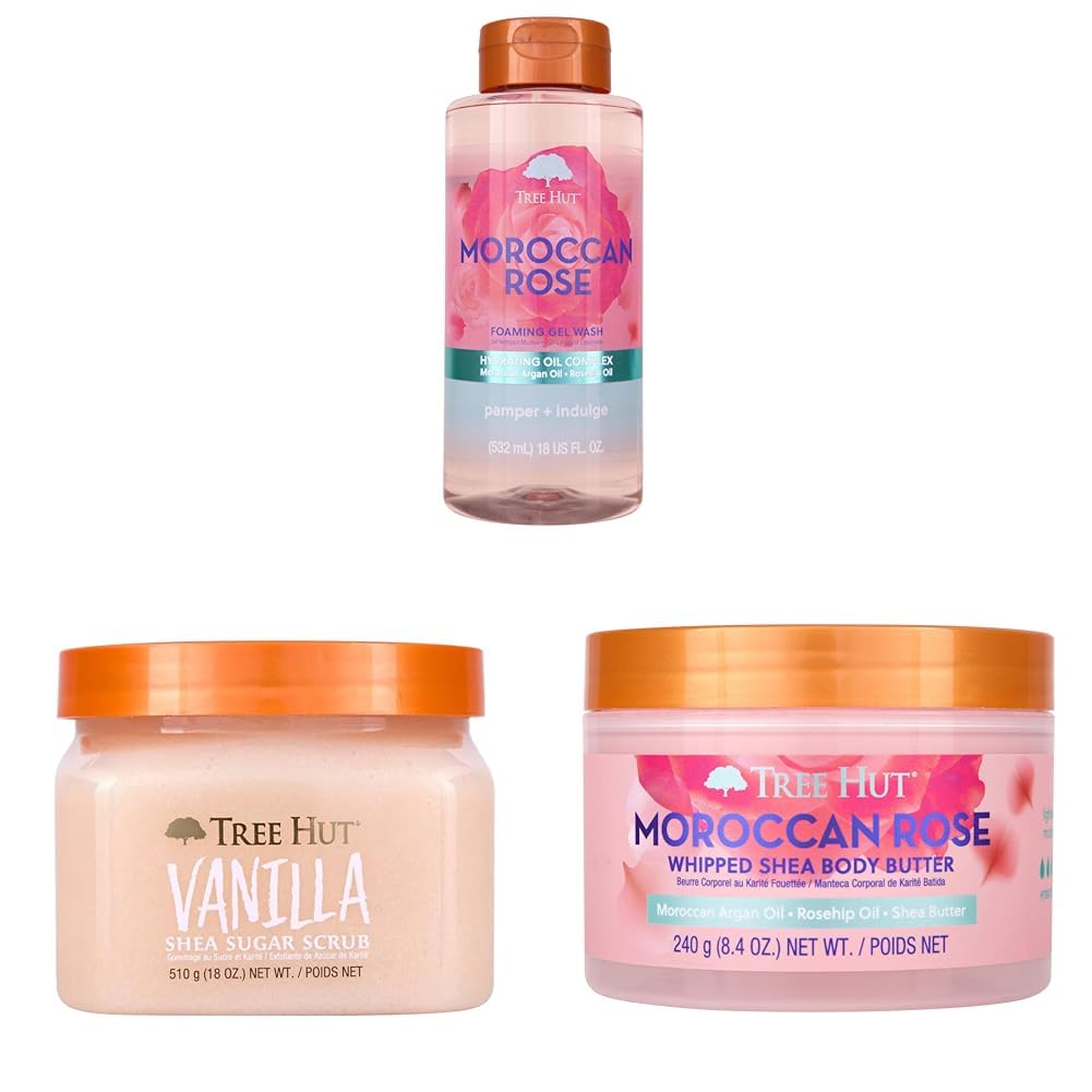 Amazon.com : Tree Hut Tropic Glow & Vanilla Exfoliating & Firming Body ...