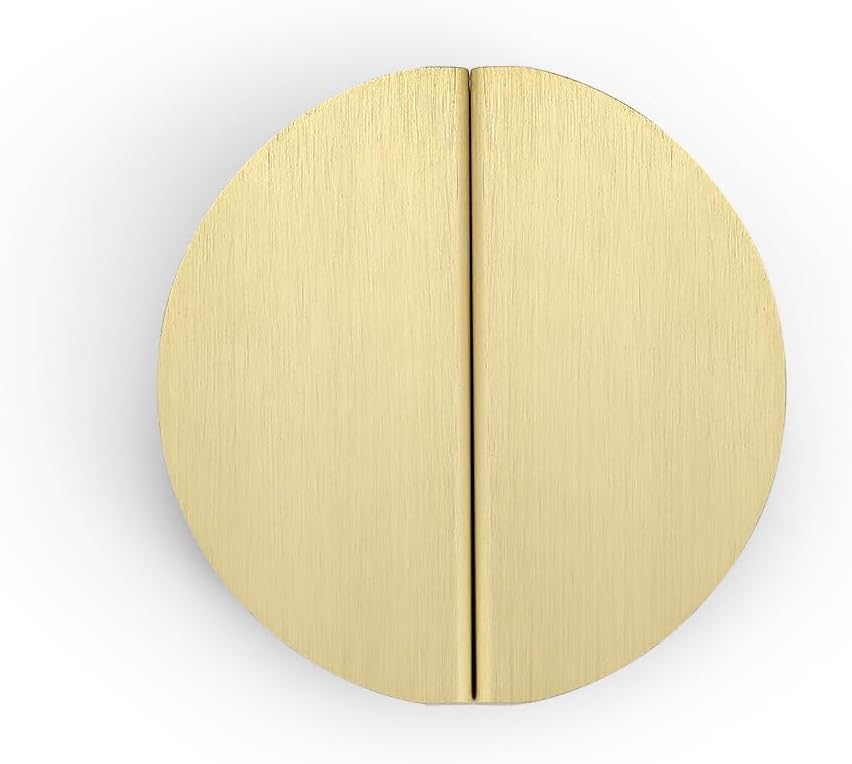Evionlin Gold 2-1/2 inch Drawer Pulls,2 pcs(a Pair) Half Round Brushed ...