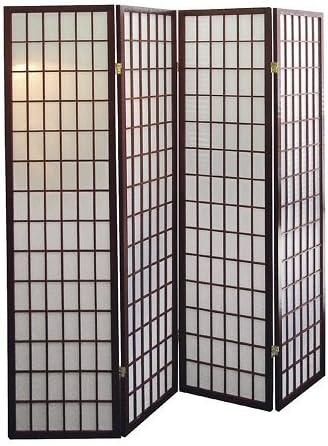 Amazon.com: ORE International 4-Panel Room Divider, Cherry : Home & Kitchen