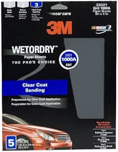 Amazon.com: 3M 32021 Imperial Wetordry 9" x 11" 1000 Grit Sheet (Pack ...