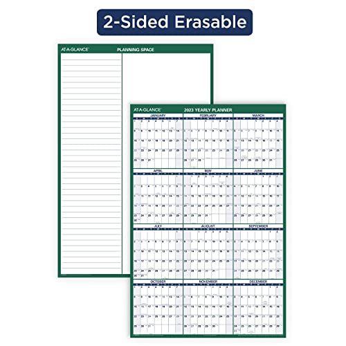 Snapklik.com : AT-A-GLANCE 2023 Erasable Calendar, Dry Erase Wall Planner, 48 X 32, Jumbo ...