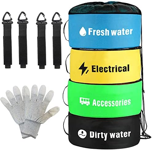 Amazon.com: RVGUARD RV Hose Storage Bags 4 Pack, Waterproof RV Hose Bags with 4 Storage Straps ...
