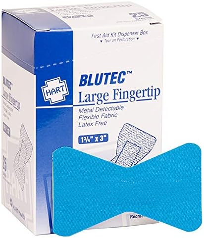 Amazon.com: Hart Health Blue Metal Detectable 1" x 3" Elastic Strip ...