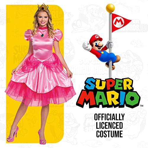Amazon.com: Disguise Princess Peach Costume, Official Nintendo Super ...