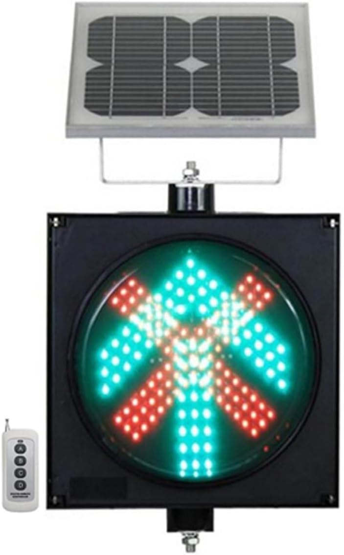 Amazon.com: 2 in1 Solar Traffic Signal Light IP65 Waterproof 300mm Red ...
