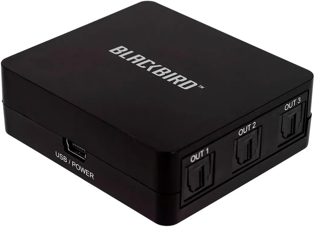 Amazon.com: Monoprice Toslink Digital Optical S/PDIF 1x3 Splitter ...