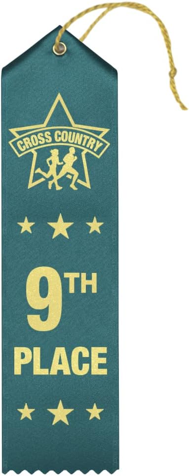 Amazon.com: RibbonsNow Cross Country 9th Place Ribbons – 25 Teal ...