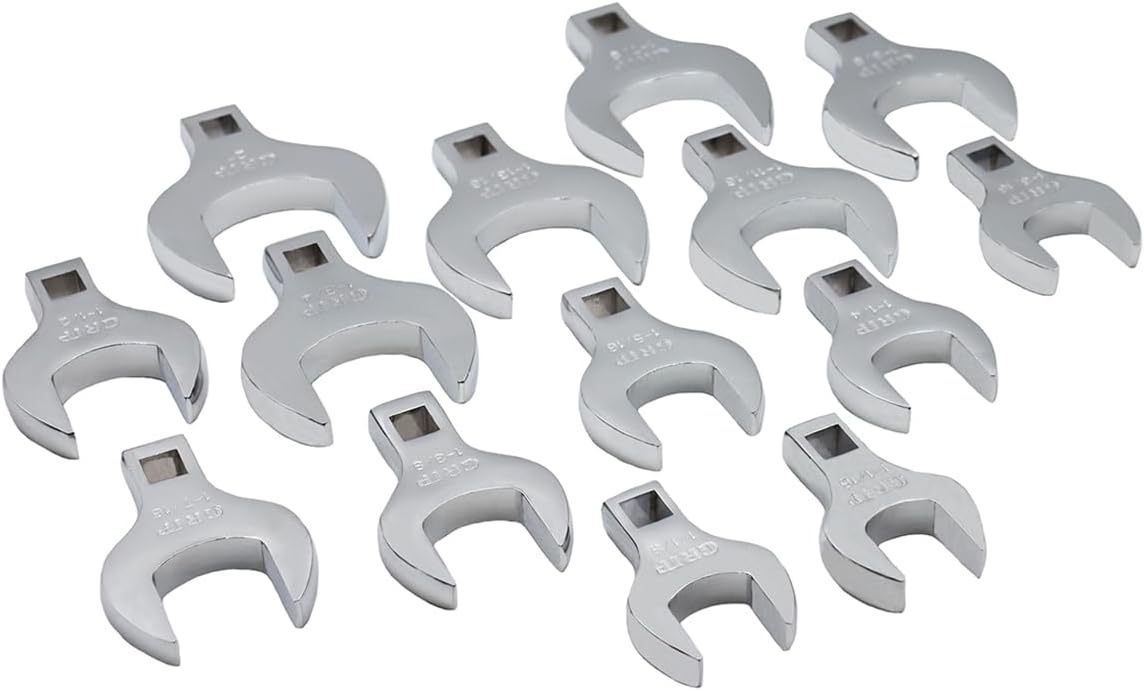 Grip 14 pc 1/2" Jumbo Crowfoot Wrench Set SAE - Sizes Range from 1-1/16 ...