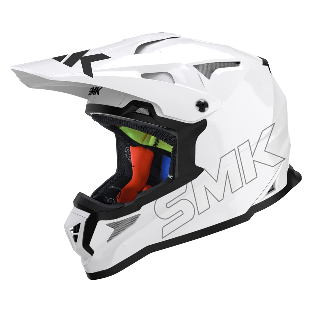 SMK ALLTERRA Off-Road Helmet White (GL-120) XL : Amazon.in: Car & Motorbike