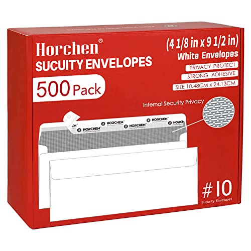 Snapklik.com : 500 Count #10 Security Envelopes,Peel & Seal Windowless ...