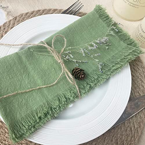 Amazon.com: EHLDekol Handmade Cloth Napkins Set of 4, 100% Cotton ...