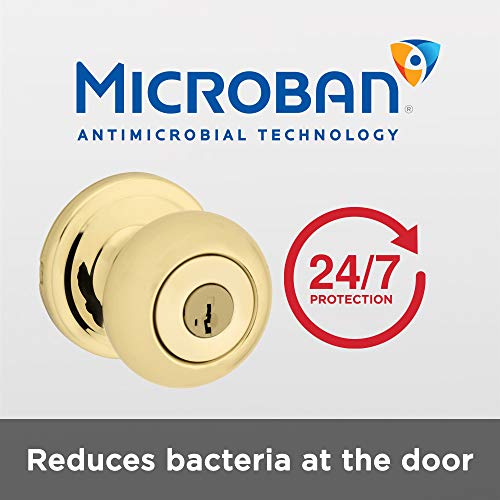 Kwikset Juno Entry Door Knob with Lock and Key, Secure Keyed Handle ...