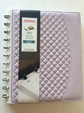 Amazon.com: Staples® Arc Customizable Quilted Notebook System, Lavender ...