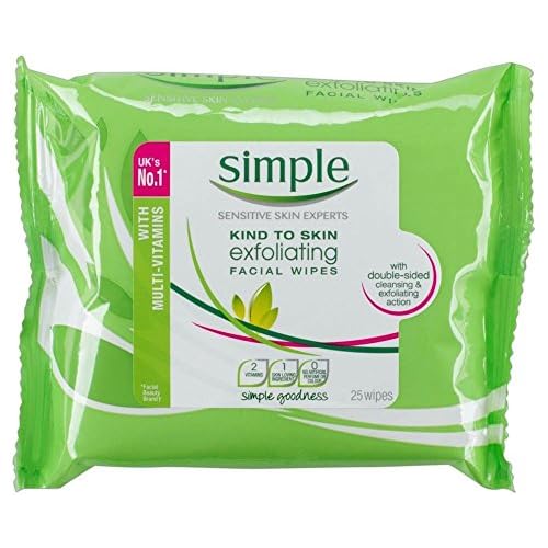 Simple Kind To Skin Exfoliating Facial Wipes 25 Pieces : Amazon.co.uk ...