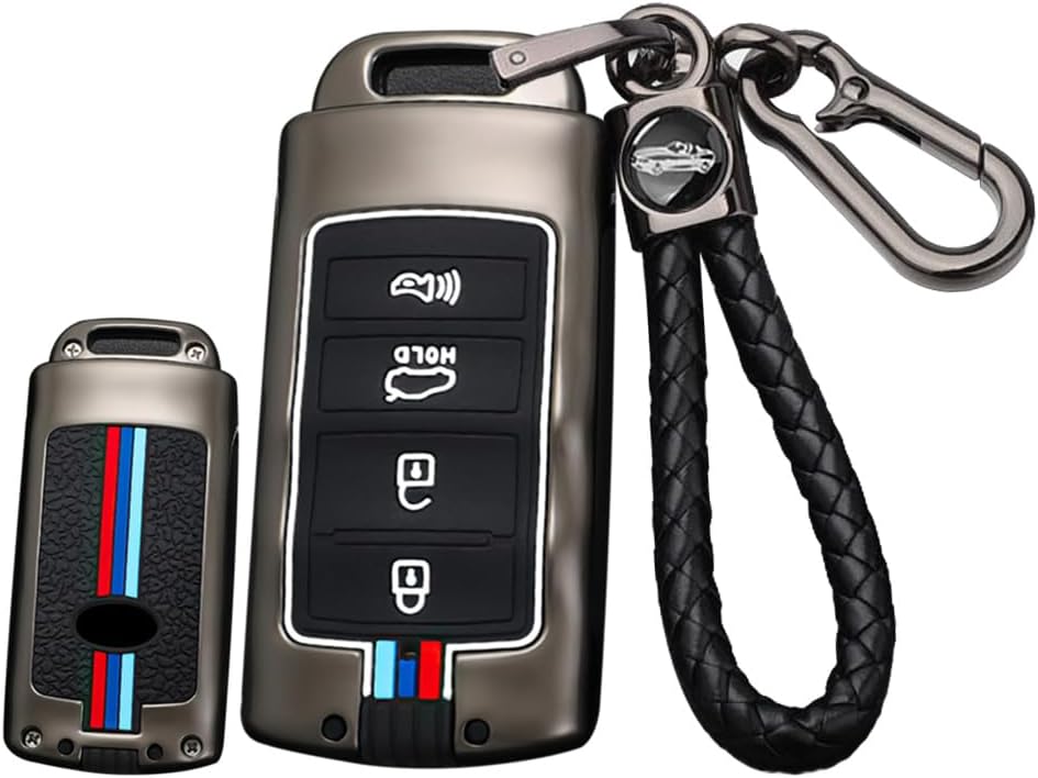 Amazon.com: ontto Intelligent Key Fob Cover Full Protection Metal Frame ...