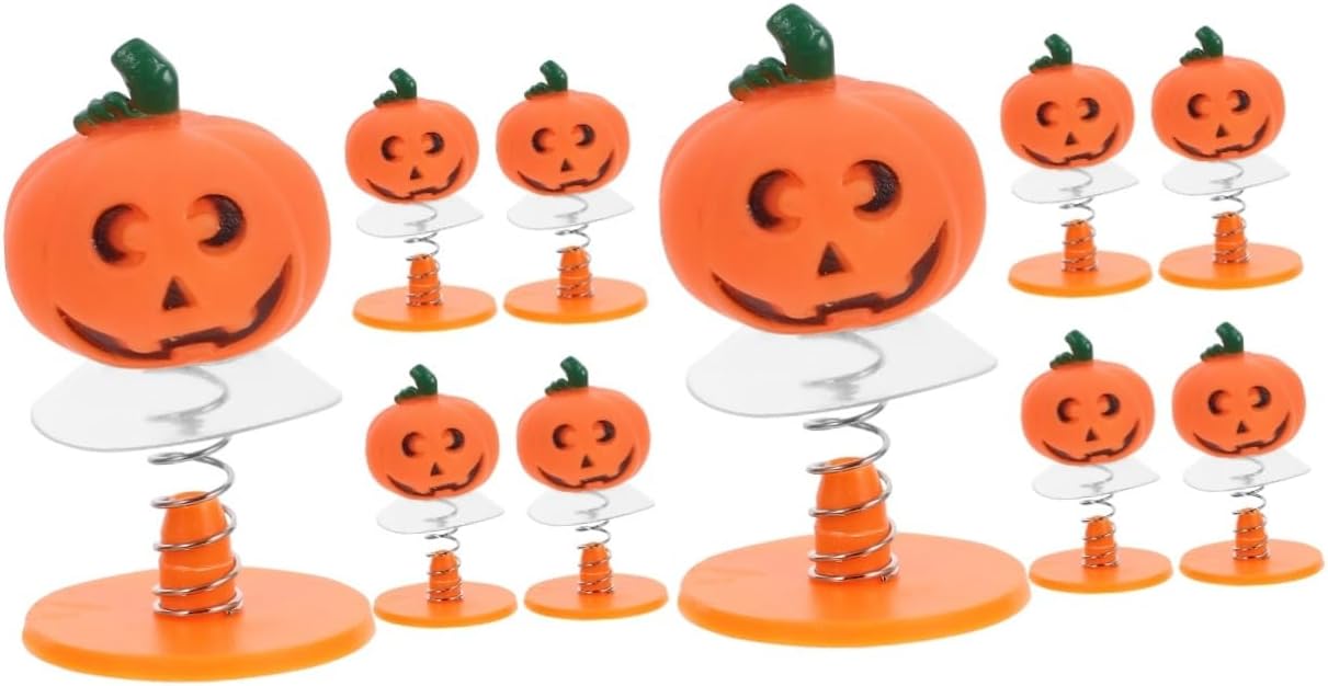 Amazon.com: VICASKY 10 Pcs Bouncing Pumpkin Doll Halloween Classroom ...
