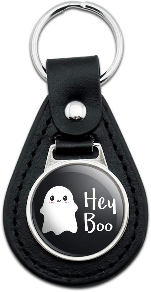 Amazon.com: GRAPHICS & MORE Black Leather Hey Boo Cute Kawaii Ghost ...