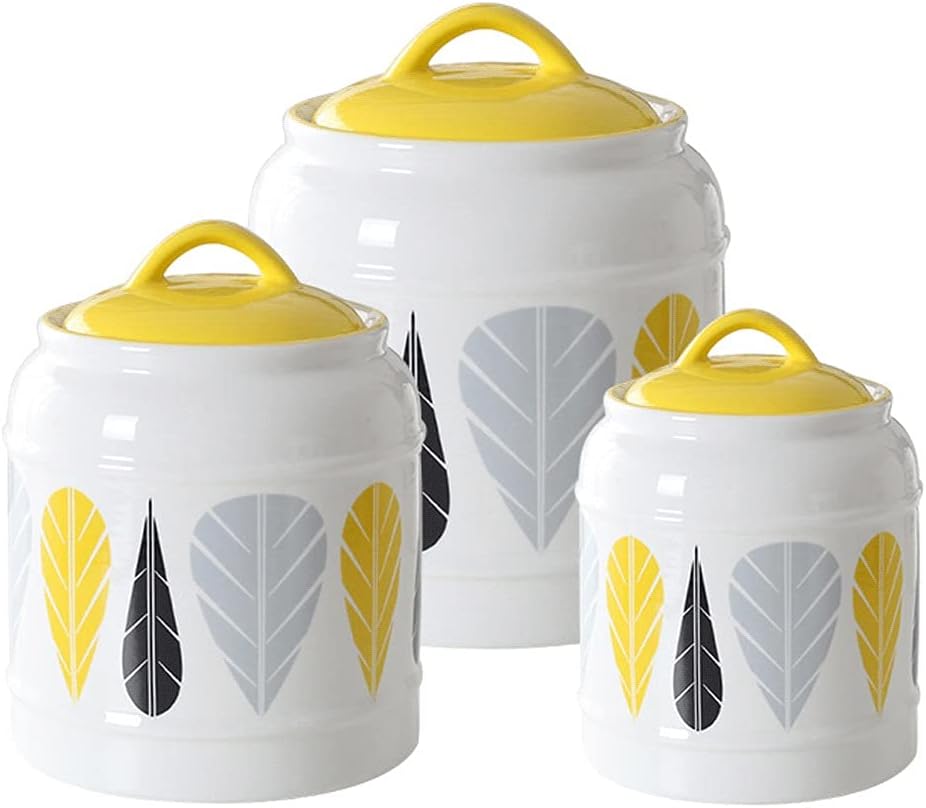 Amazon.com: kitchen jars Ceramic Coffee Canister Jars Airtight Storage ...