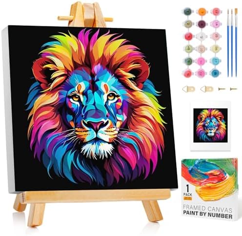 Amazon.com: GEEHEIY Paint by Numbers Kit for Kids with Frame - Without ...