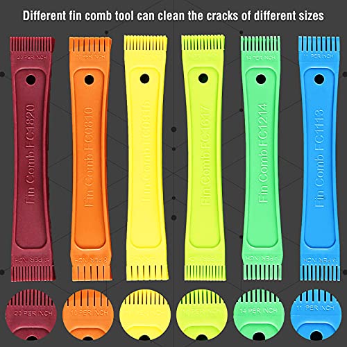 puxyblue FCR6 Fin Comb Tool Set For AC Fin Comb Straighten Evaporator ...