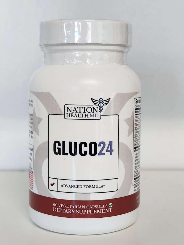 Amazon.com: NATION HEALTH MD Gluco24 Supplement - Supplement with Cinnamon, Berberine, Vitamin C ...