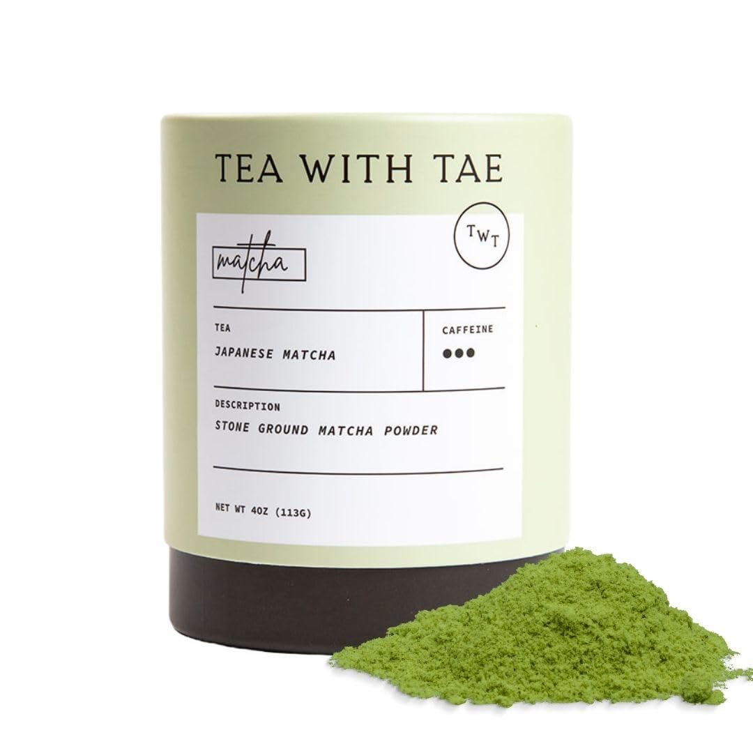Amazon.com : Tea with Tae - MATCHA 4oz. - Premium, Stone-Ground Matcha ...