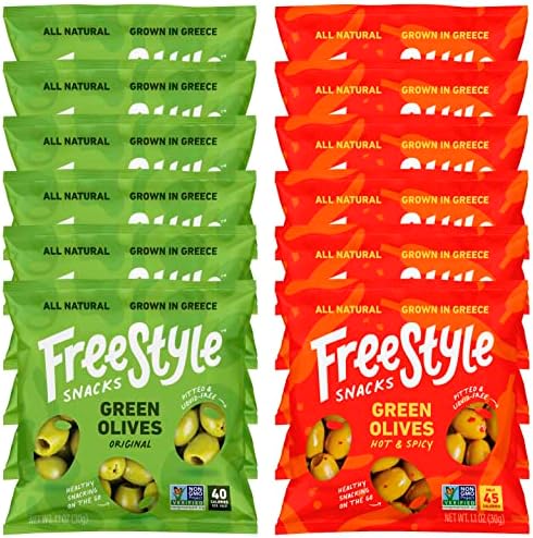 Amazon.com : Freestyle Snacks Olive Packs - Single Serve Bundle ...