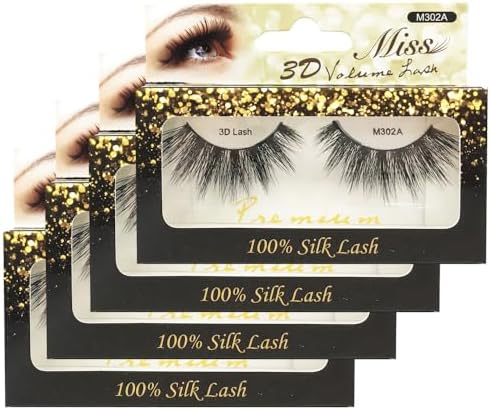 Amazon.com: "4 Pairs" Miss 3D Volume Lash Miss Lash M302 : Beauty ...