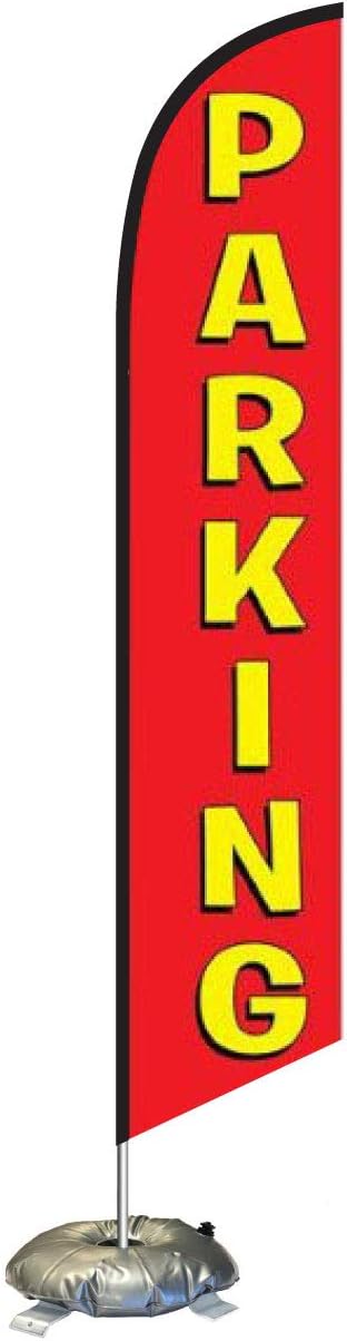 Amazon.com : Parking Feather Flag Kit with Cross-Base and Weight-Donut ...
