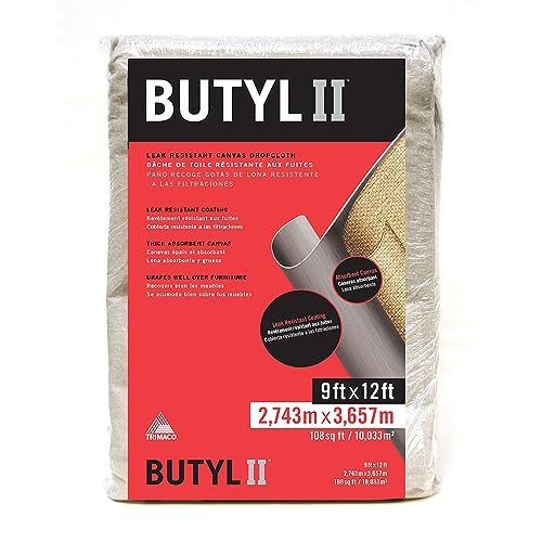 Snapklik.com : Trimaco Butyl II Two Layer Poly-Back Canvas Drop Cloth