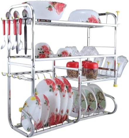 Q13® Stainless Steel Dish Rack for Kitchen Wall Mounted stend | Utensil ...