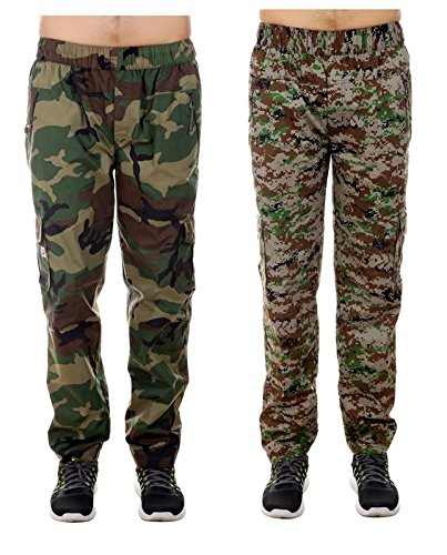 Buy Nuan Men Army Track Pant & Cargo Pant Combo at Amazon.in