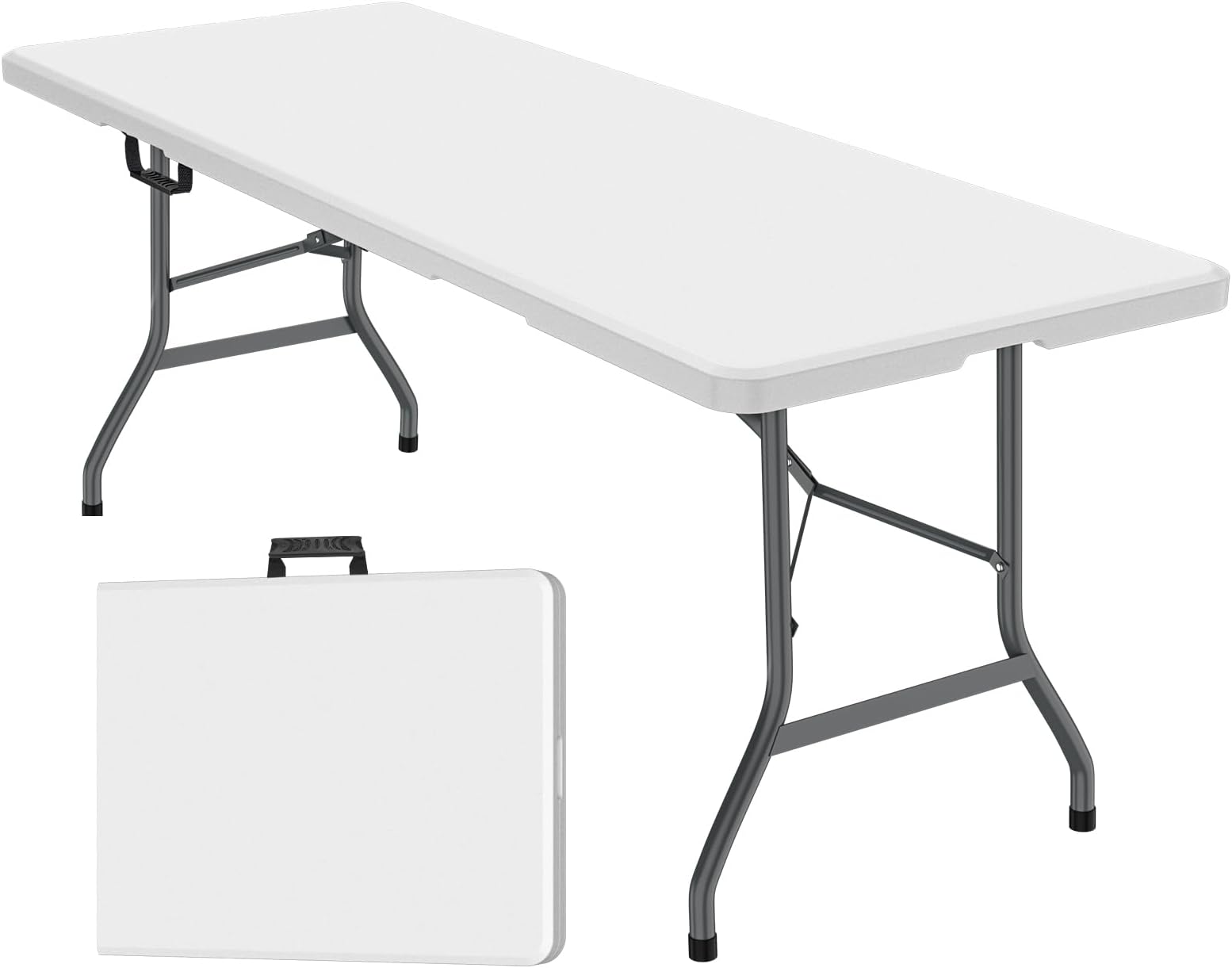Amazon.com: VTOY 8FT（30" x 96"） Folding Table, Indoor Outdoor Heavy ...
