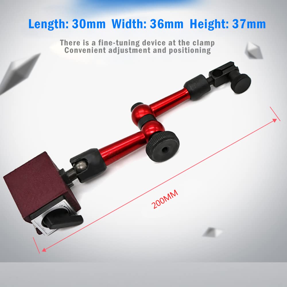 Snapklik.com : Red Adjustable Magnetic Base Holder For Digital Dial ...