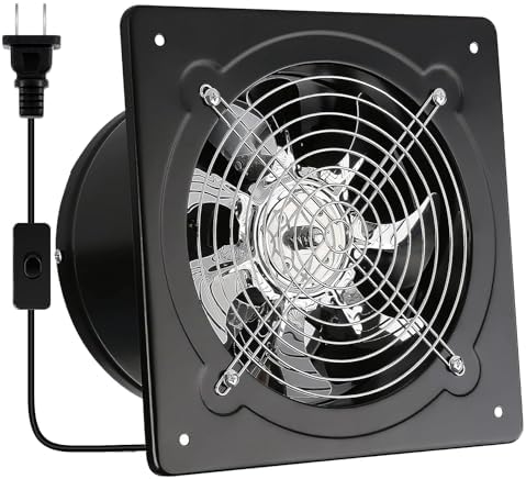 8 Inch Kitchen Exhaust Fan with Switch on the Cord,80W 617CFM Stainless ...