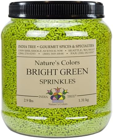Amazon.com : Nature's Colors, Bright Green, Sugar Sprinkles for Baking ...