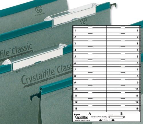 Twinlock Crystalfile 78290 linked suspension file white card inserts ...