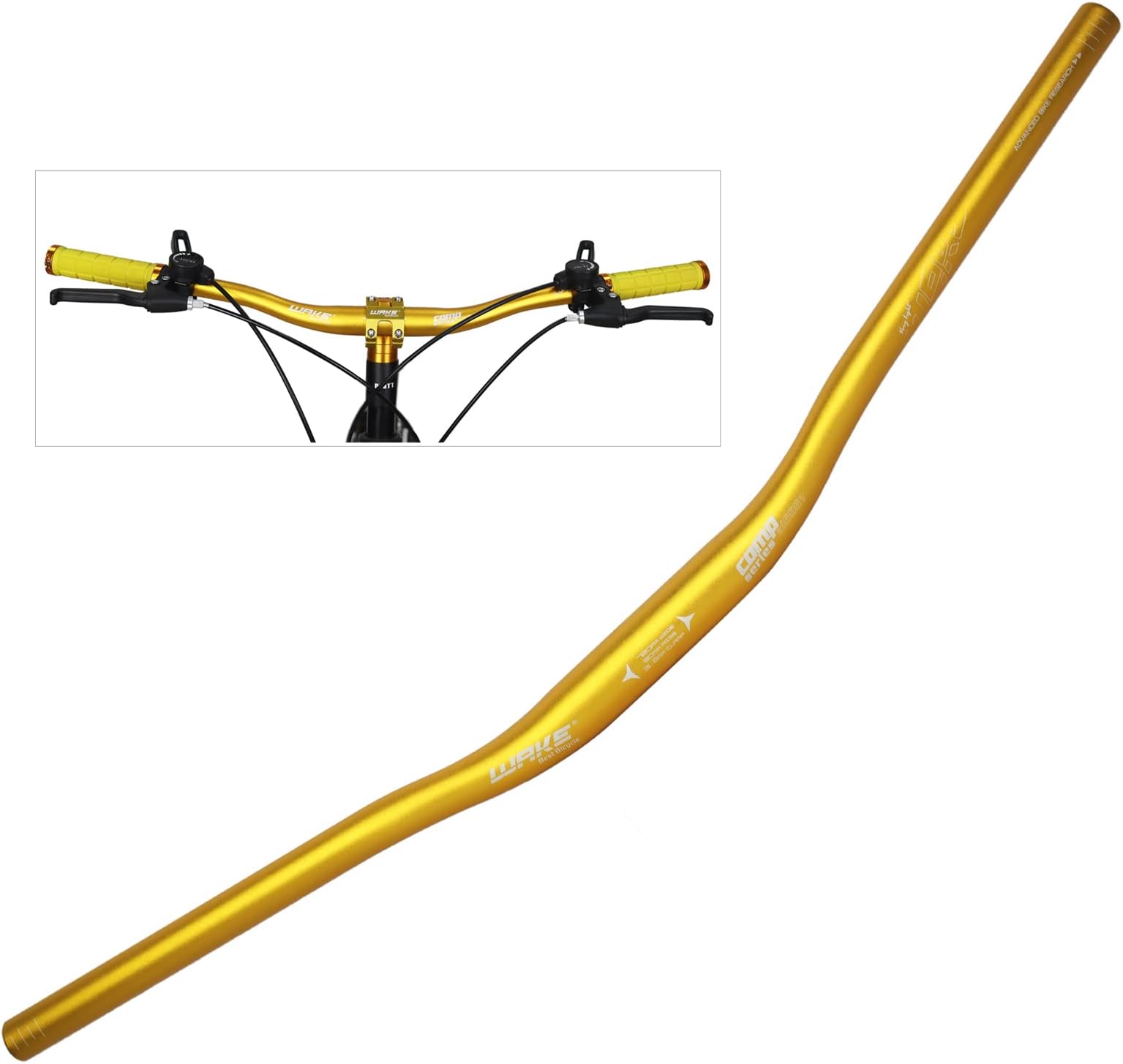 Lixada Tige de guidon pour VTT en alliage d'aluminium 31,8 mm + guidon ...