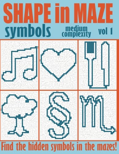 Shape in Maze - Symbols: Find hidden symbols in mazes, medium ...