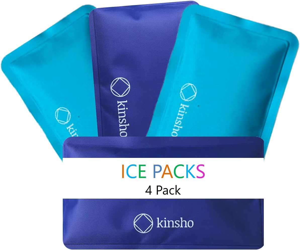Amazon.com: kinsho Ice Packs for Kids Lunch Box, Bag and Bento Boxes, 4 ...