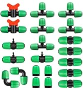 Amazon.com : JOYPRO 1/4 Inch Drip Irrigation Fittings Kit, 130 Pieces ...