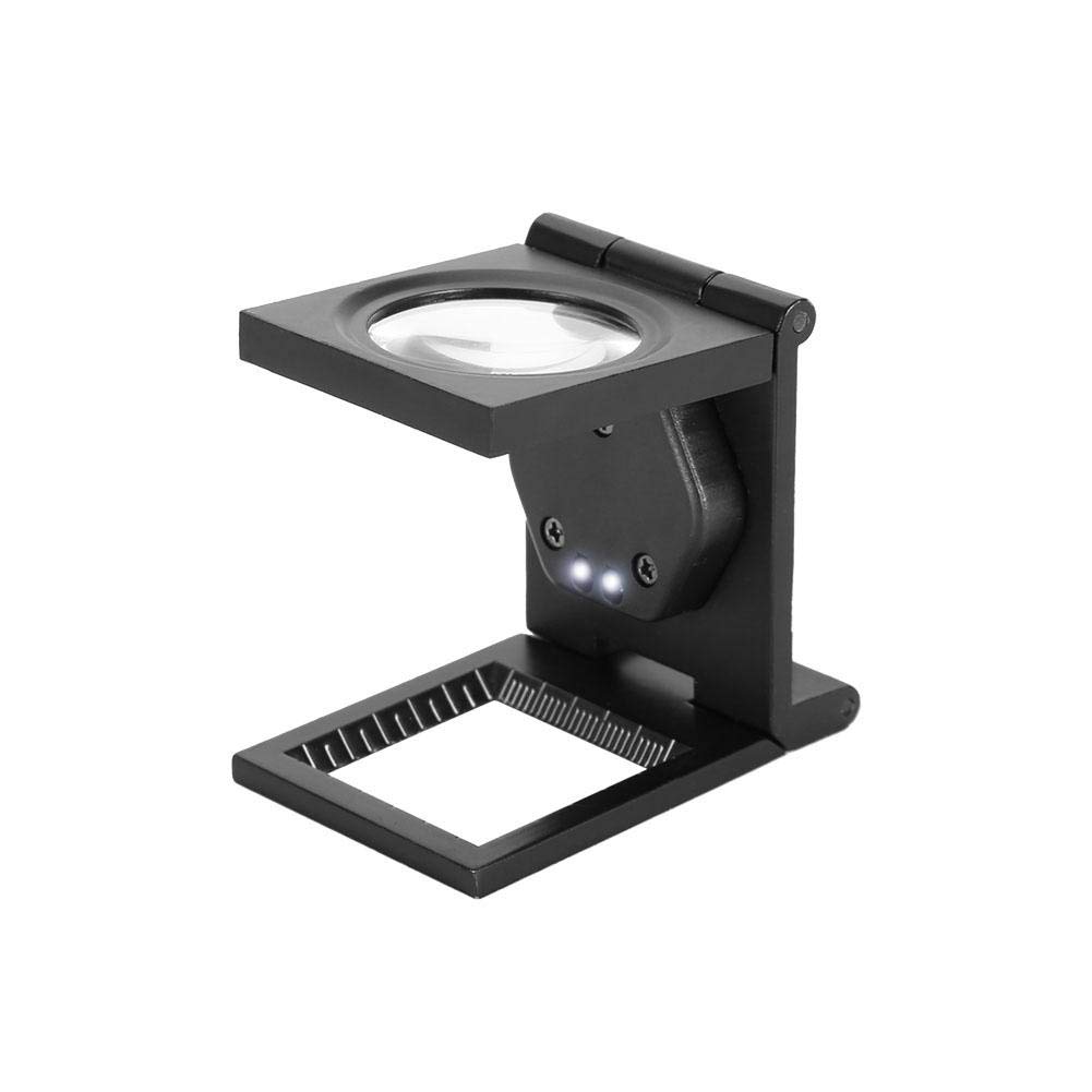 30X Magnifying Glass Jewelers Loupe, Pocket Portable Folding Magnifier ...